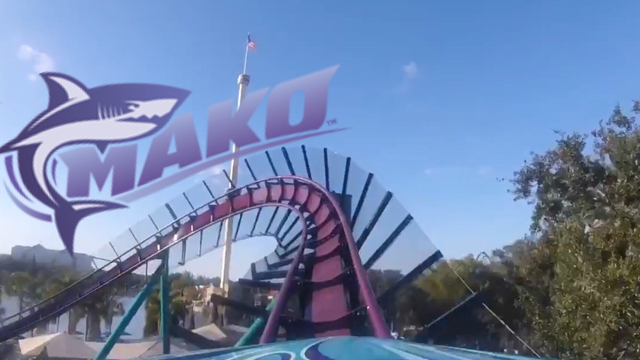 Mako at SeaWorld Orlando Front Row POV~New for 2016 B&M Hyper Coaster ...