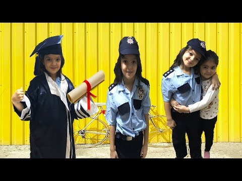 MASAL POLİS OLDU ÖYKÜ'YÜ KURTARDI!!! -  Baby Play Funny Video for Children - Meslekleri Öğreniyorum