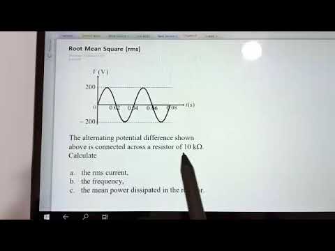 Matriculation Physics: 6.2 Root Mean Square - rms (Q2) - YouTube