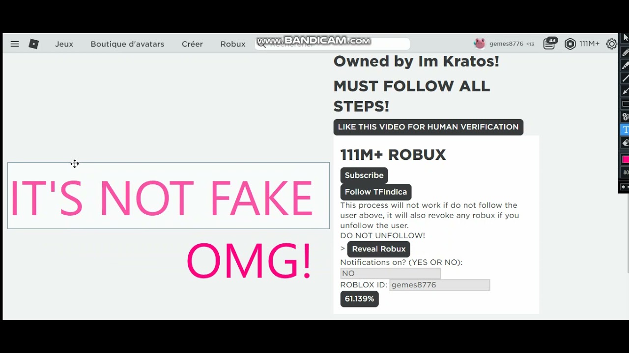 Roblox 1M+ Robux (Get tHe link to get it) - YouTube