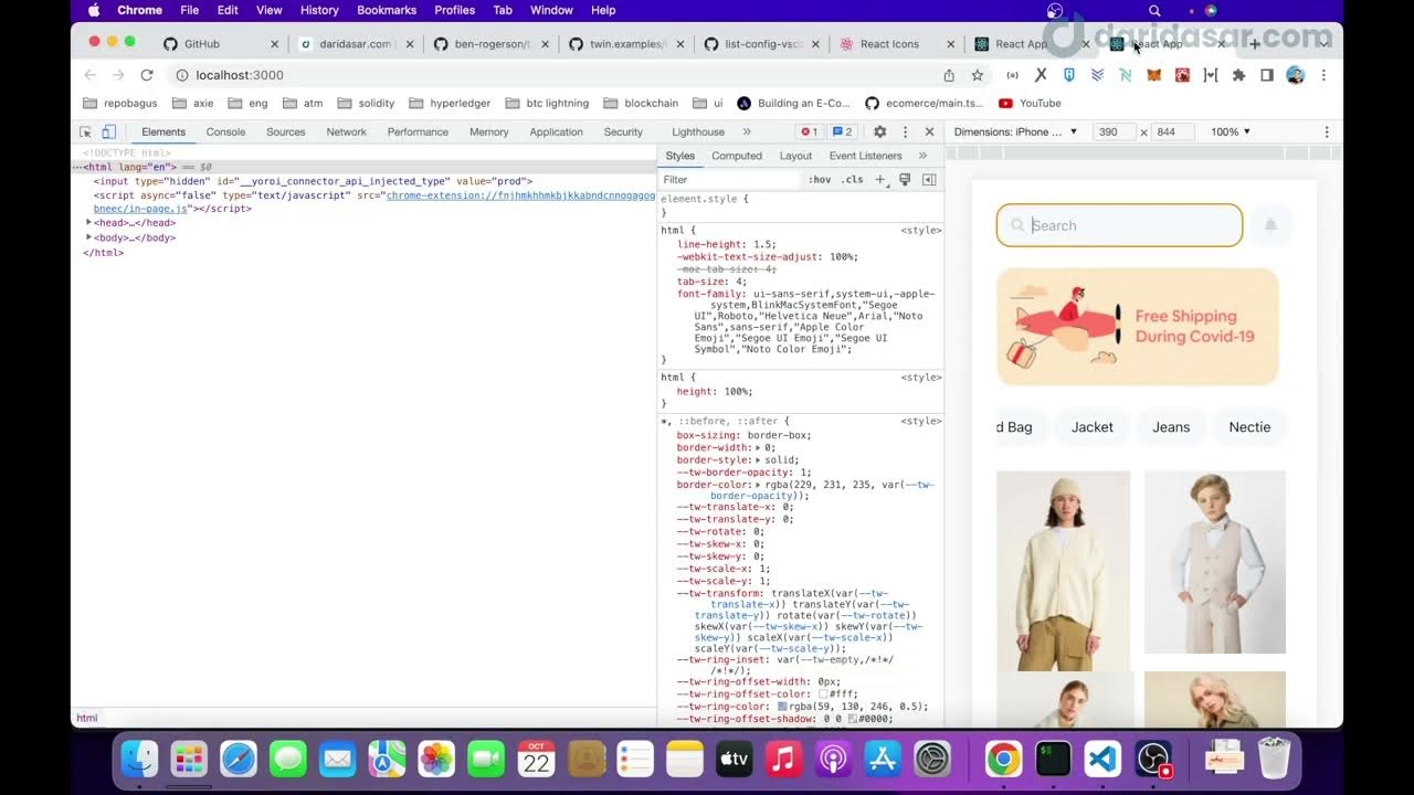 Slicing Onlineshop React 18 twin macro - 07 Membuat Product List - YouTube