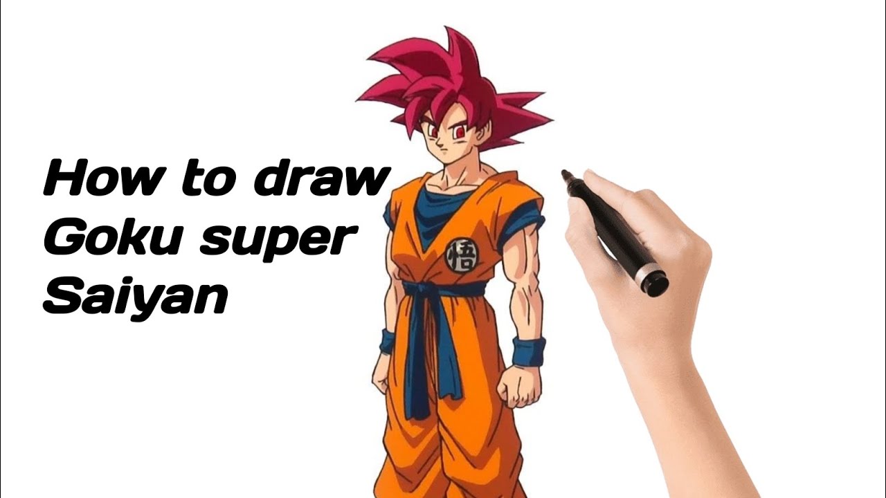 How to draw Goku | Draw Goku super Saiyan full body easy use pen - YouTube