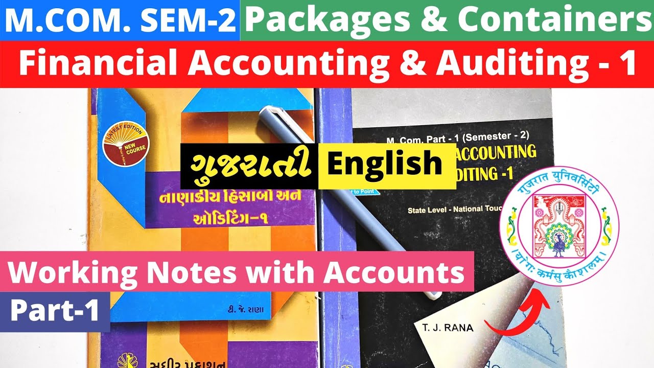 Packages & Containers with working notes Financial Accounting and ...