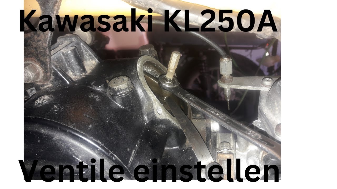 Kawasaki KL250A Ventile einstellen - YouTube