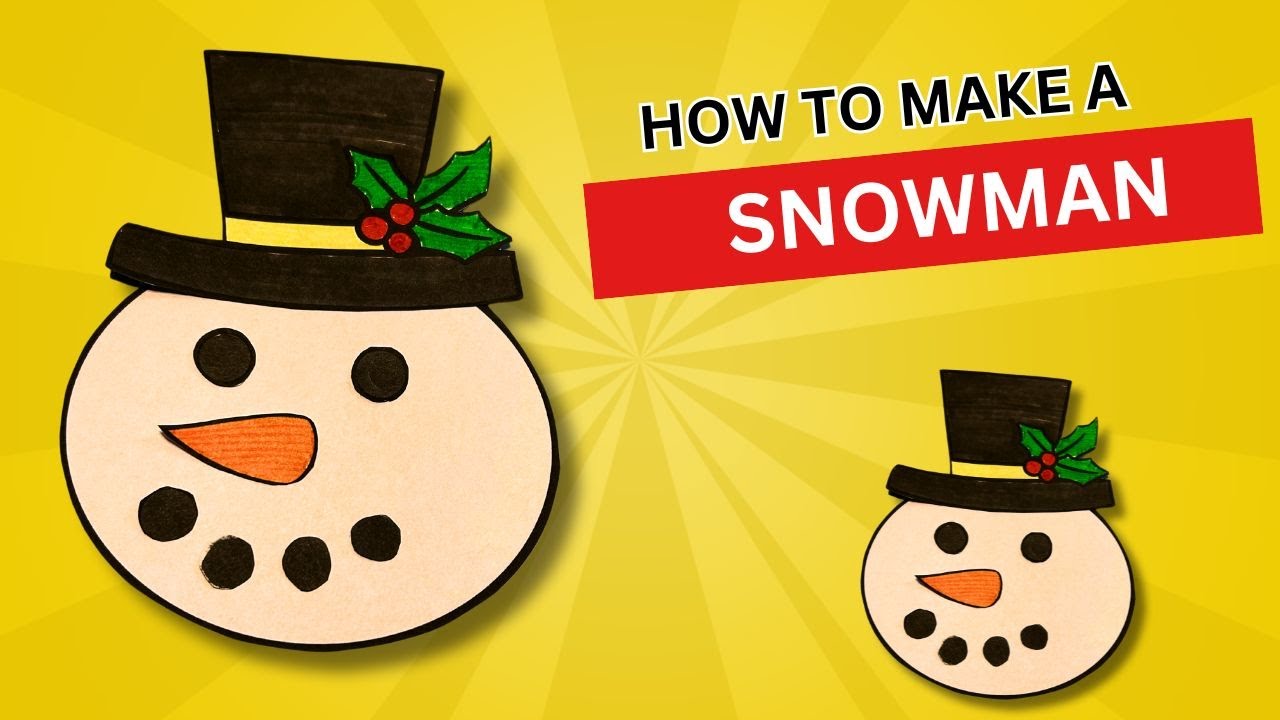 Snowman Craft, Winter Craft for Kids - YouTube