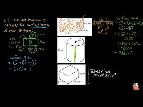 08 Surface Area of 3D shapes - YouTube
