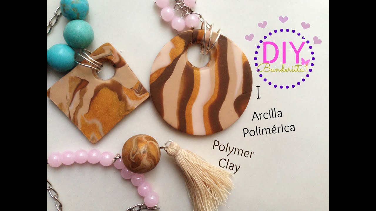 DIY Collares de arcilla polimerica/polymer clay necklace Tutorial 1 ...