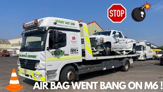 Mercedes ATEGO recovery truck! BLEW AN AIR BAG ON M6! A... | Doovi