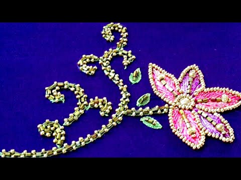 Aari blouse flower design idea for beginners easy and elegant pattern ...