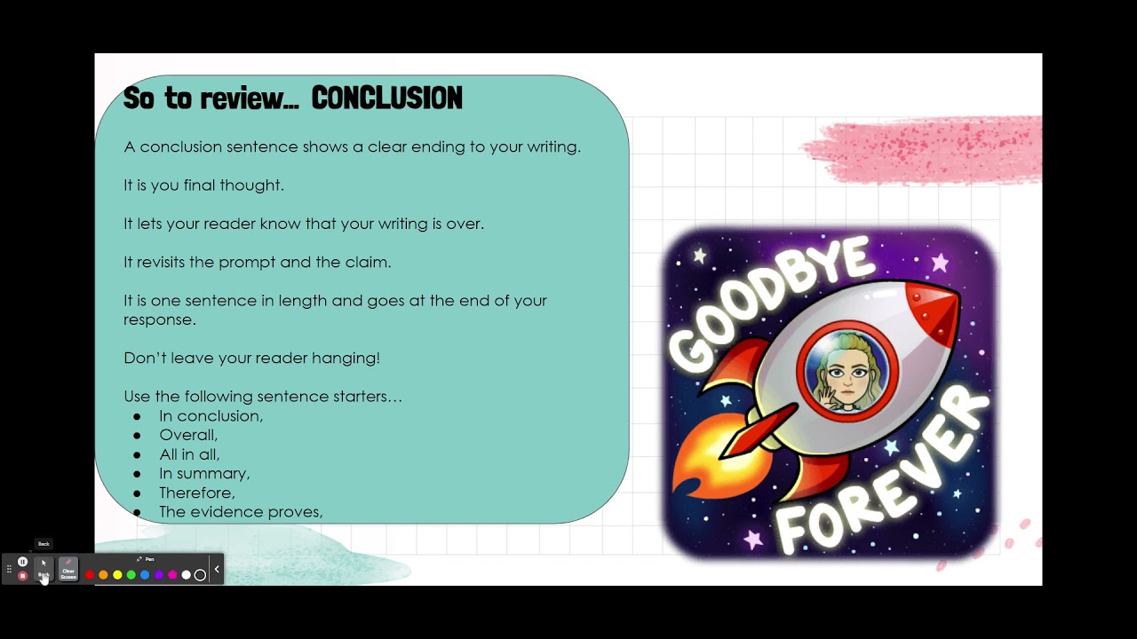 CERC- Writing a Concluding Sentence - YouTube