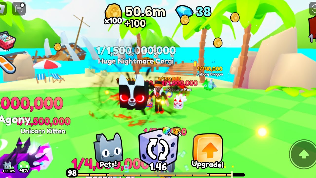 1000000x roll in pets go!!! #petrng - YouTube