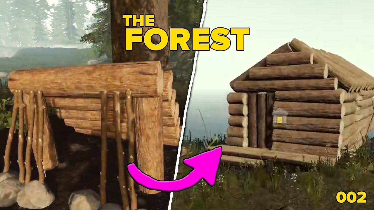 I built a GIANT HOUSE on my SECOND DAY in The Forest - YouTube