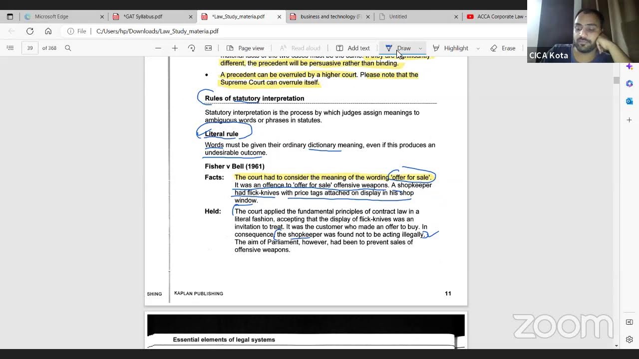 ACCA Corporate Law Elements Of Legal System L4 YouTube