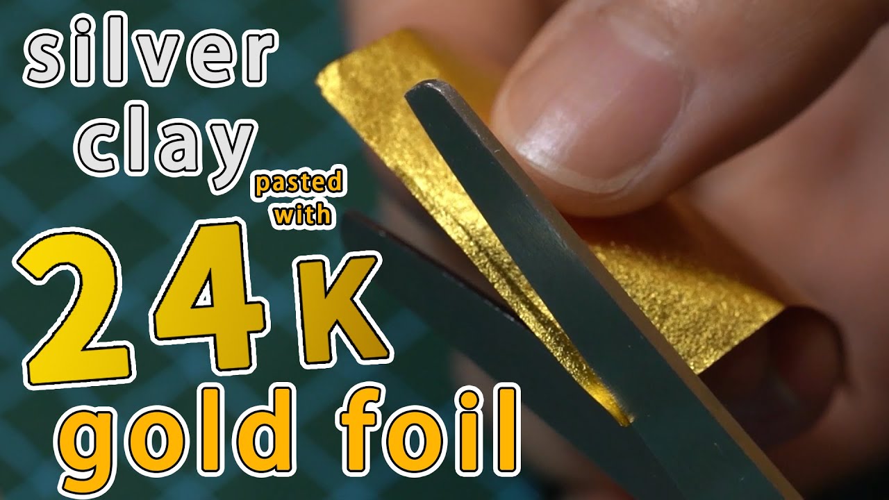How To Metal Clay: Stick 24K gold foil - YouTube