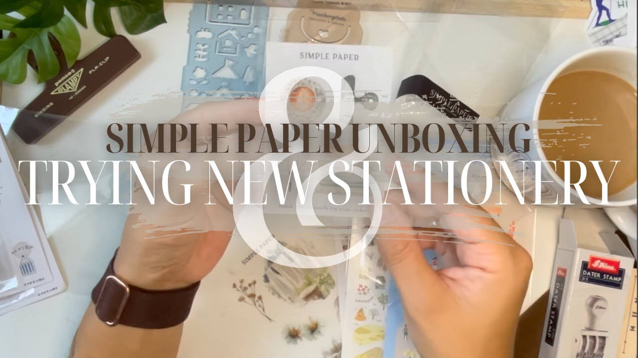 trying new stationery | simple paper unboxing - YouTube
