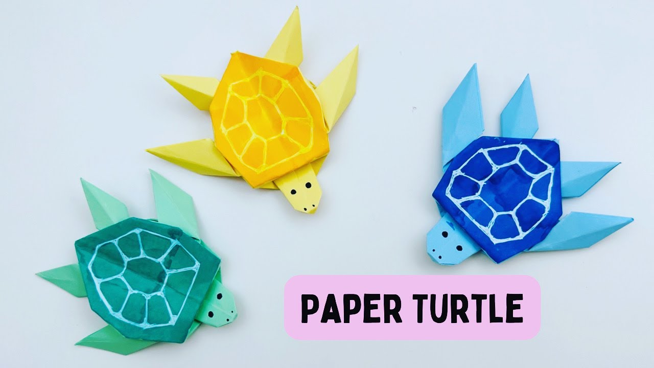 How To Make Easy Origami Paper Tortoise For Kids / Paper Craft / Paper ...