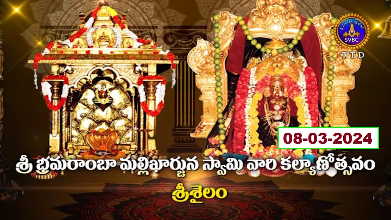 Sri Bramaramba Mallikarjuna Swamy Vari Kalyanam || Srisailam || 08-03 ...