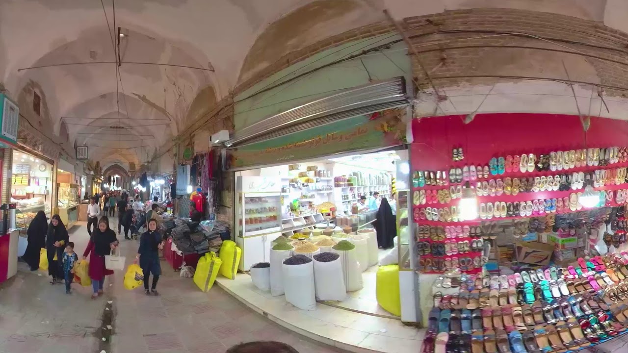 sirjan (kerman) traditional bazar in 360 degree view - YouTube
