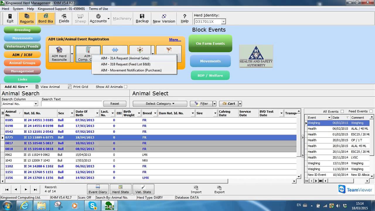 AIM Compliance Cert 31B-Kingswood Herd Management Tutorial - YouTube