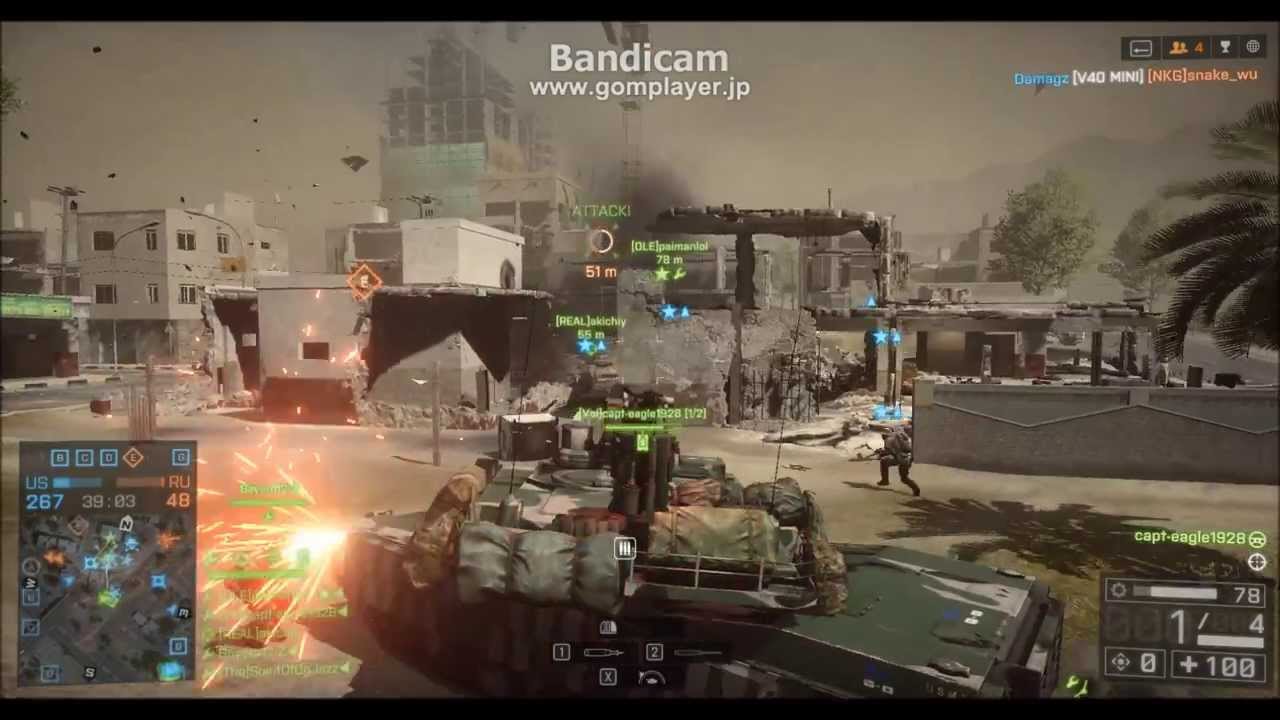 [BF4] Battlefield 4 戦車(MBT) 13killstreaks 戦闘ーGulf Of Oman 2014 - YouTube