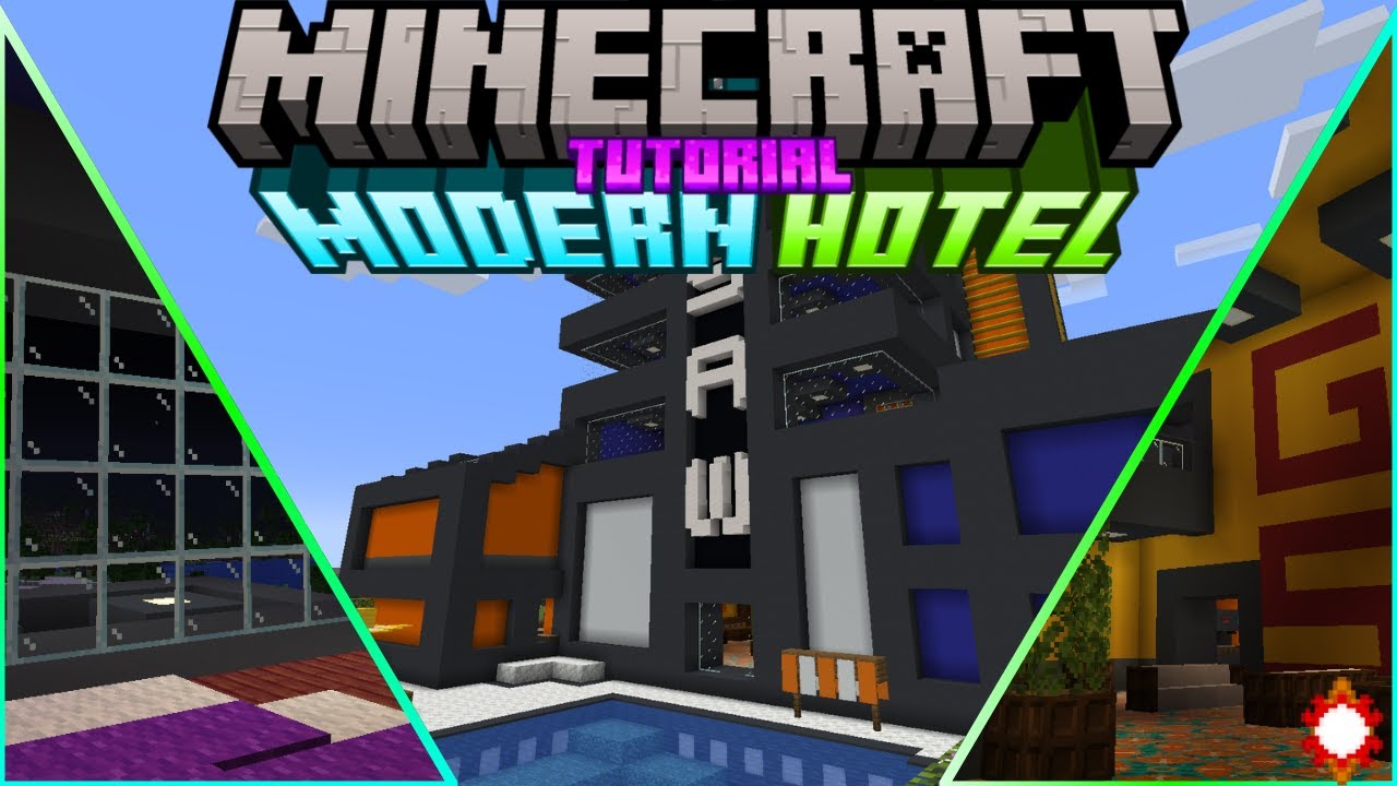 Minecraft How to Build a Hotel -Tutorial- - YouTube