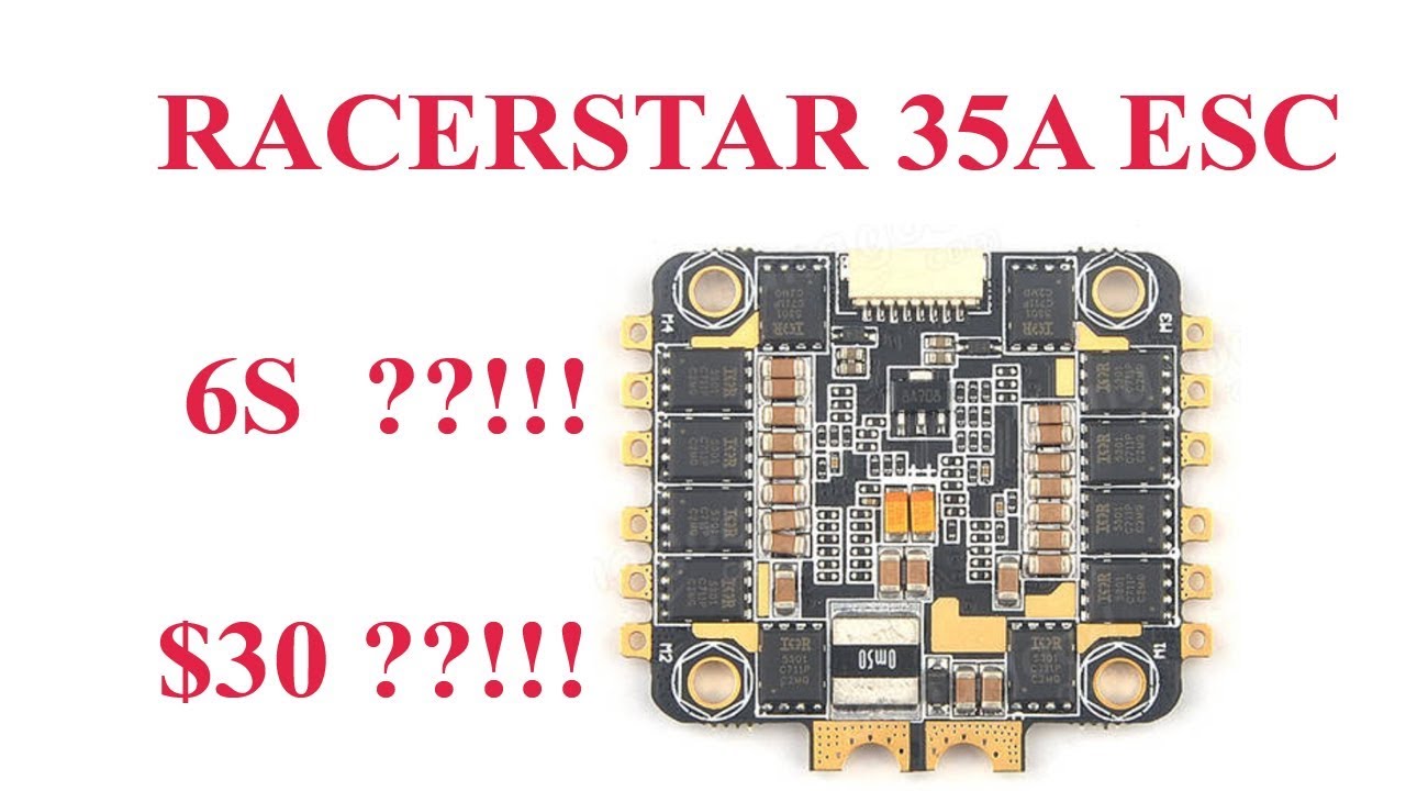 Cheapest 6S Stack : Racerstar REV35 35A + PyroDrone F4 OSD - YouTube