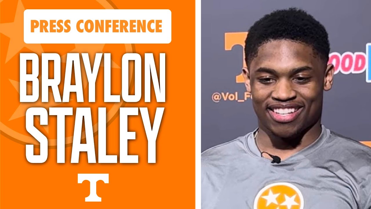 Tennessee Football WR Braylon Staley talks during bowl prep for Music ...