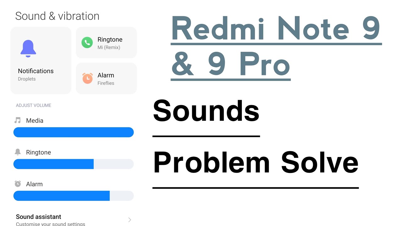 Redmi Note 9, 9 Pro How To Solve Sounds Problem | Sounds Problem Kaise ...
