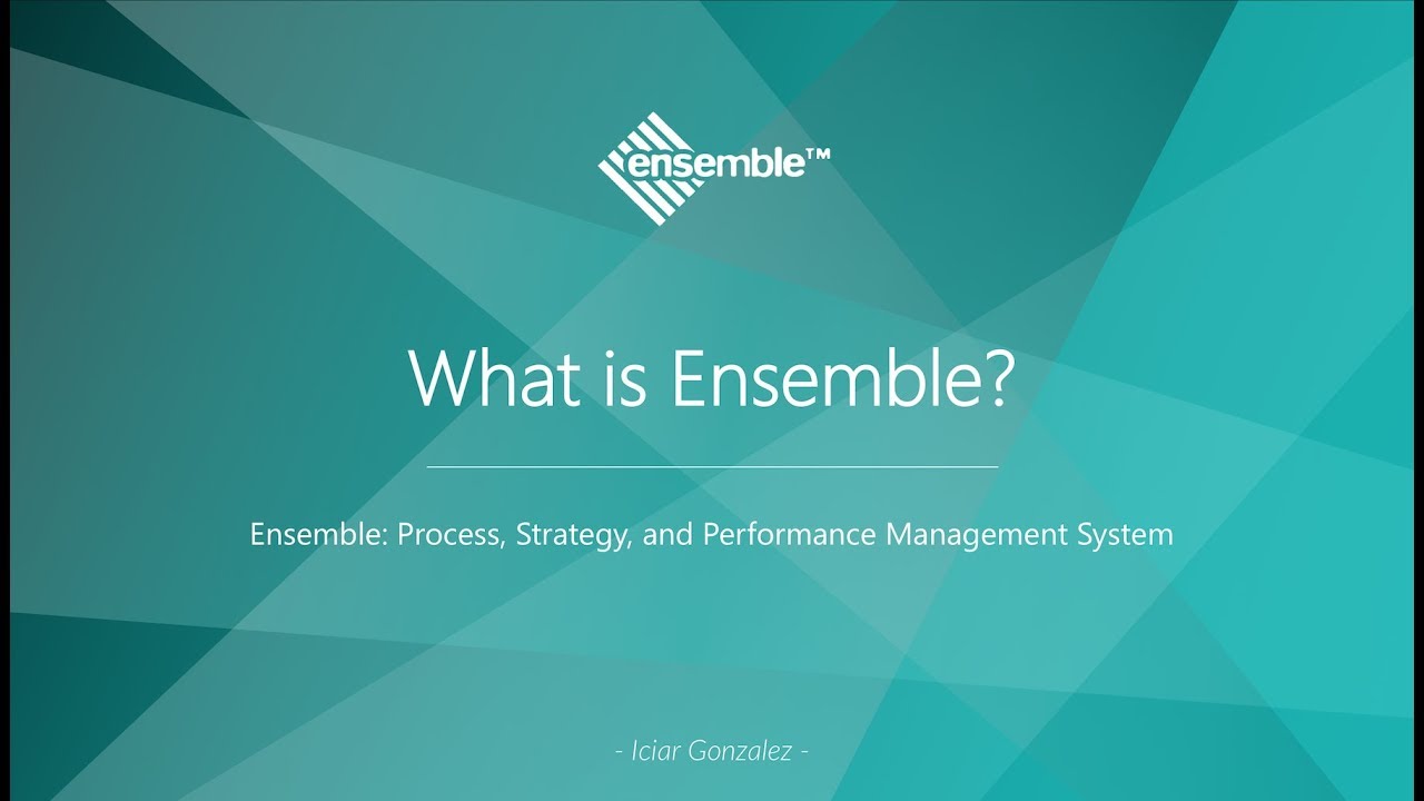 Ensemble: What is Ensemble? - YouTube
