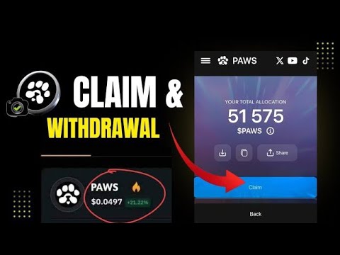 How to claim paws in exchange 💱 - YouTube