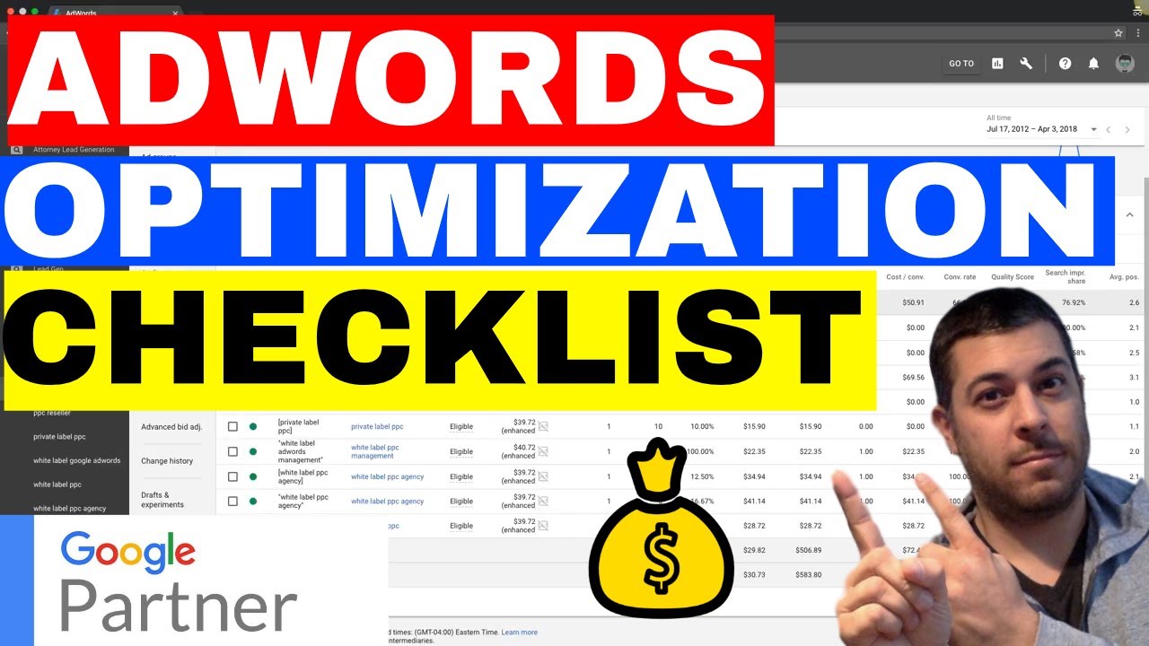 Google Adwords Optimization Checklist From An Adwords EXPERT 💰 - YouTube