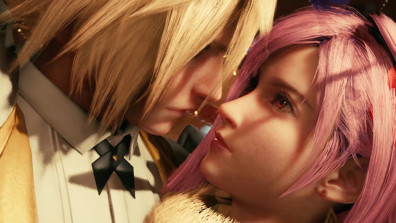 Final Fantasy VII Remake - Tifa Dances With Cloud at The Honeybee Inn ...