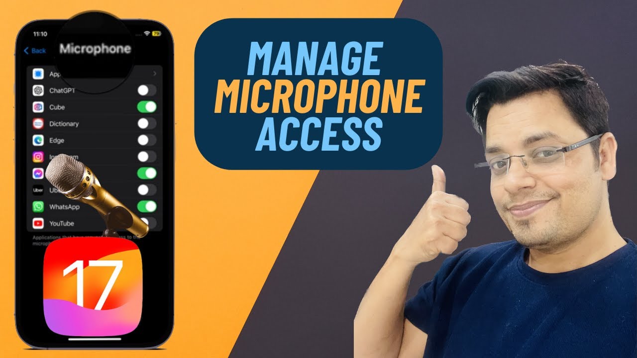 How to Allow/Disallow iPhone Microphone Access for Apps in iOS 17 - YouTube