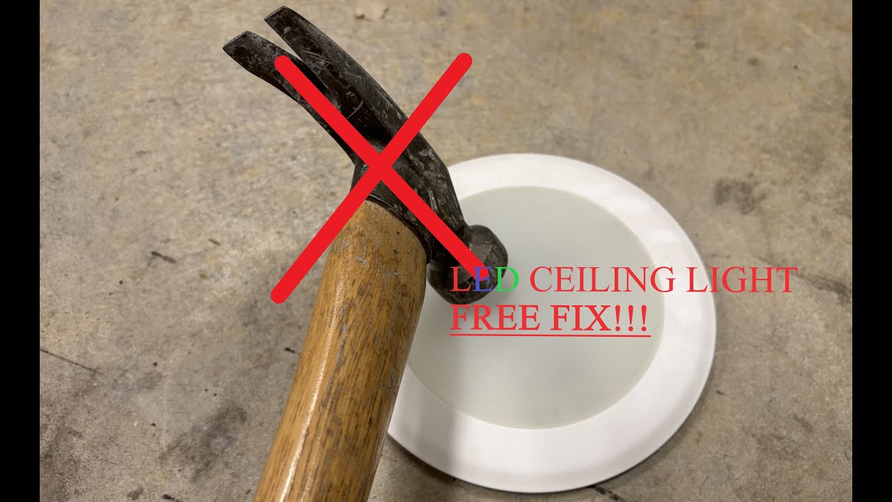 FIXING A HOME LED LIGHT Flush Mount LED light fix for free - YouTube