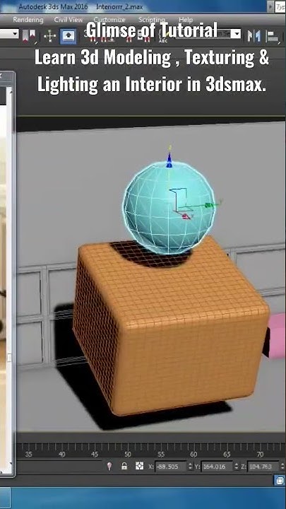 Learn 3D Modeling , Texturing & Lighting an Interior in 3dsmax. - YouTube