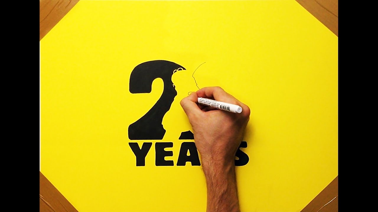 The Simpsons 20 Years - Drawing Homer and Bart - Speed Art - YouTube