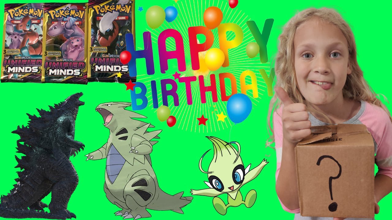Happy Birthday Ryleigh!! Pokémon Cards! Godzilla! Oh My! - YouTube