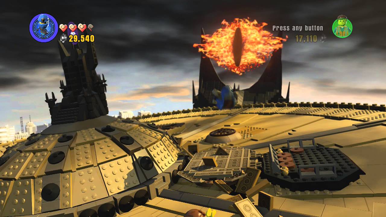 Lego Dimensions Level 5 Part 3 Sauron Boss Battle (Dark Lord Restored ...
