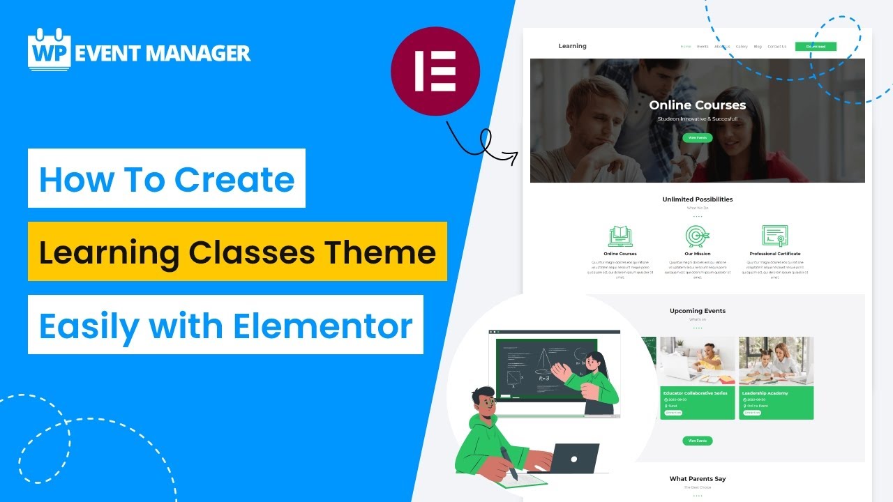 How To Create Learning Classes Theme Easily With Elementor | WordPress ...