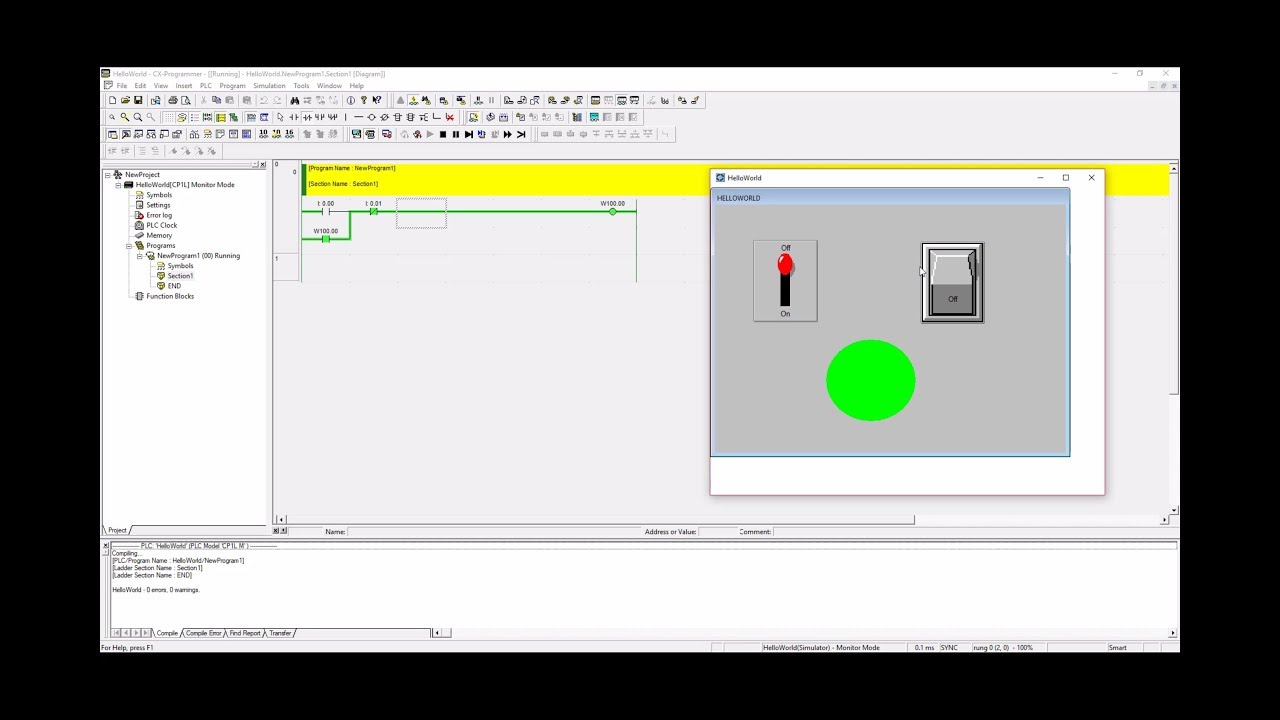 Cx Supervisor Communicates With Cx Programmer Using Cx Simulator Youtube