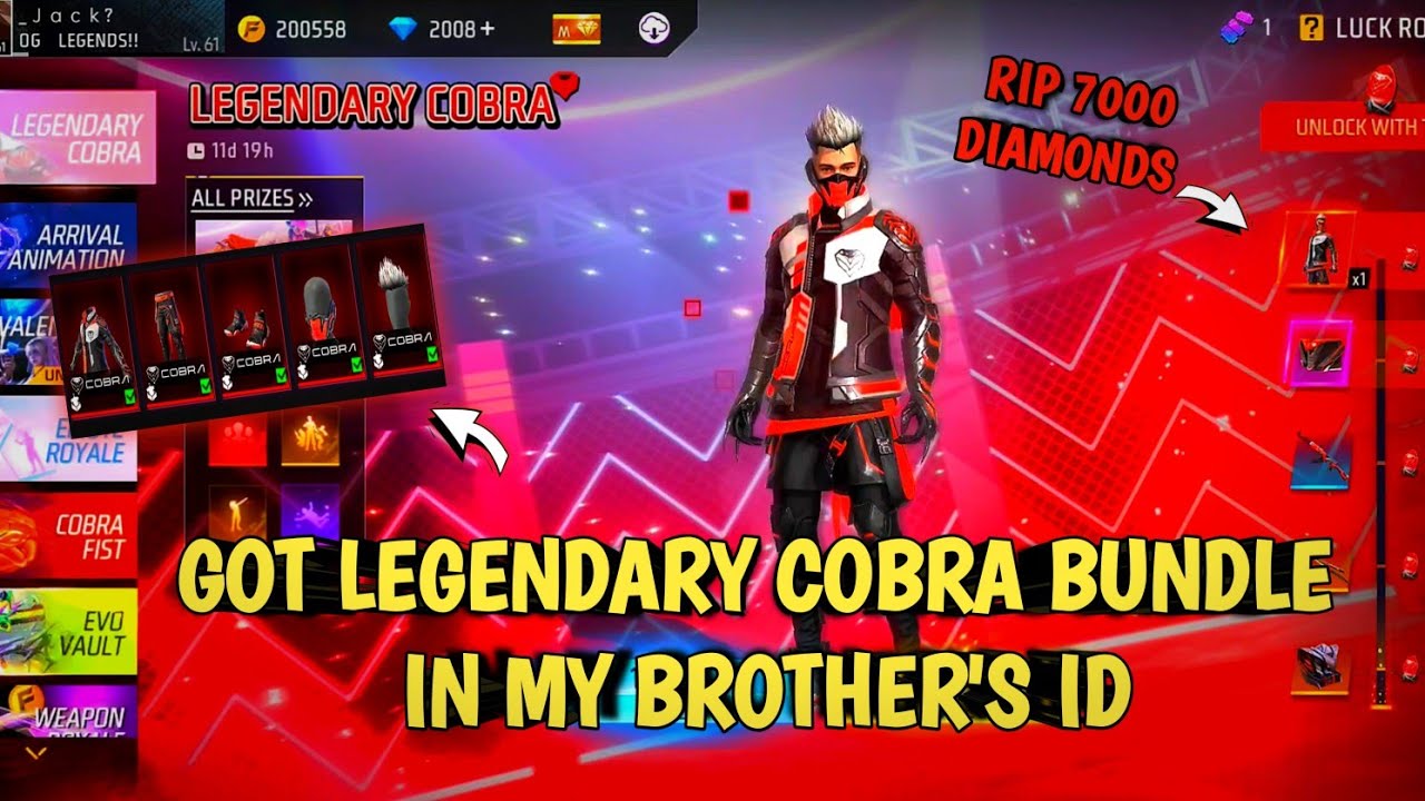 GOT LEGENDARY COBRA BUNDLE IN MY BROTHER'S ID | NEW LEGENDARY COBRA ...