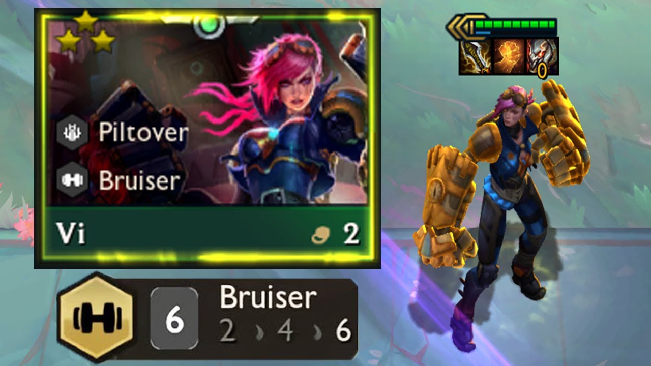 3 Star Vi ⭐⭐⭐ - How Strong Carry ft. 6 Brawler ? TFT Set 9 - YouTube