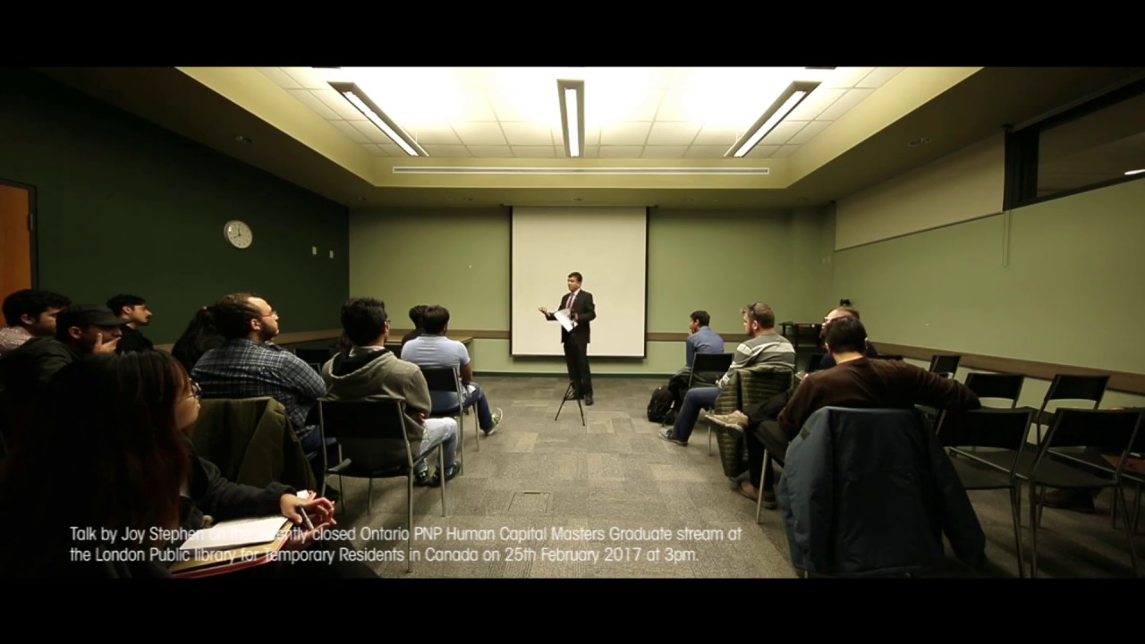 Ontario PNP Human Capital Masters Graduate Stream, Talk by Joy Stephen ...