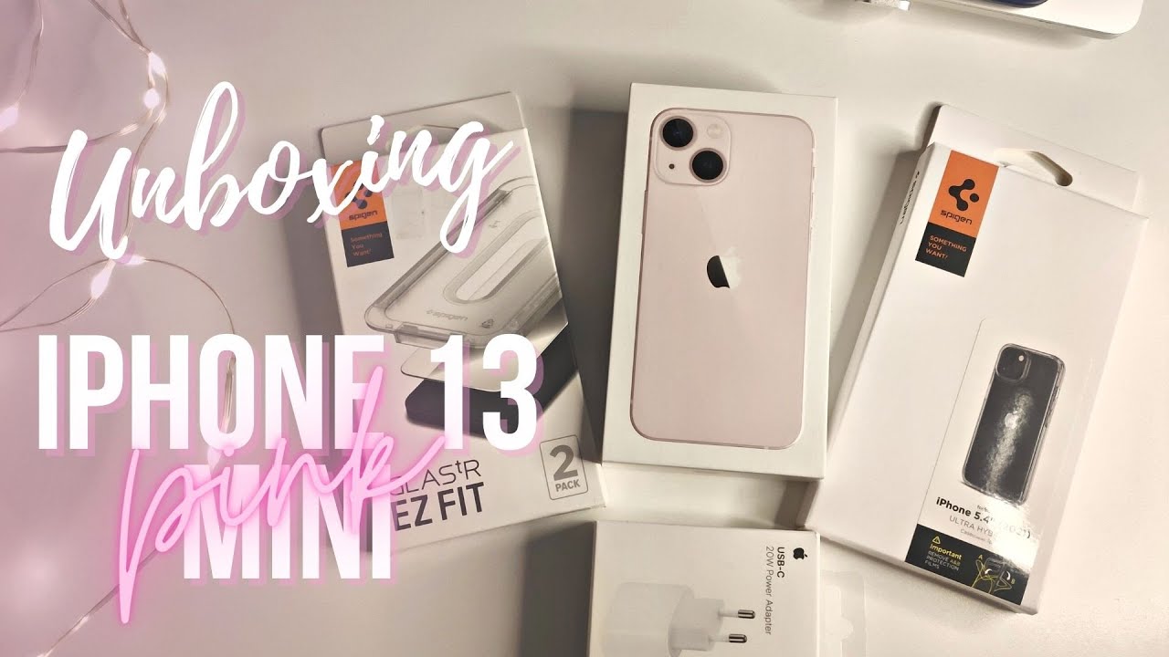 Unboxing iPhone 13 Mini Pink 🍎🌸 Aesthetic iPhone & Accessories Unboxing ...