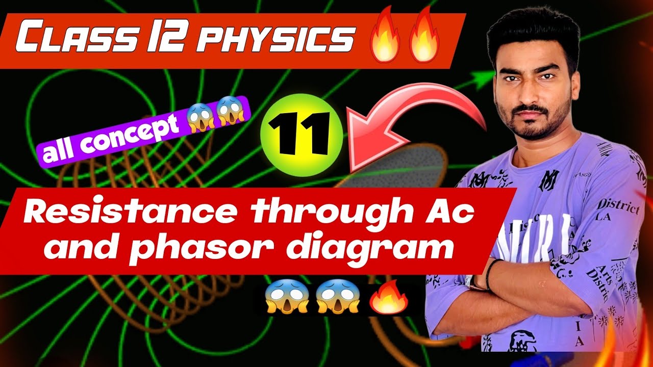 4.11 Ac through resistance and Phasor diagrams 🤯class 12 physics 🔥🔥# ...