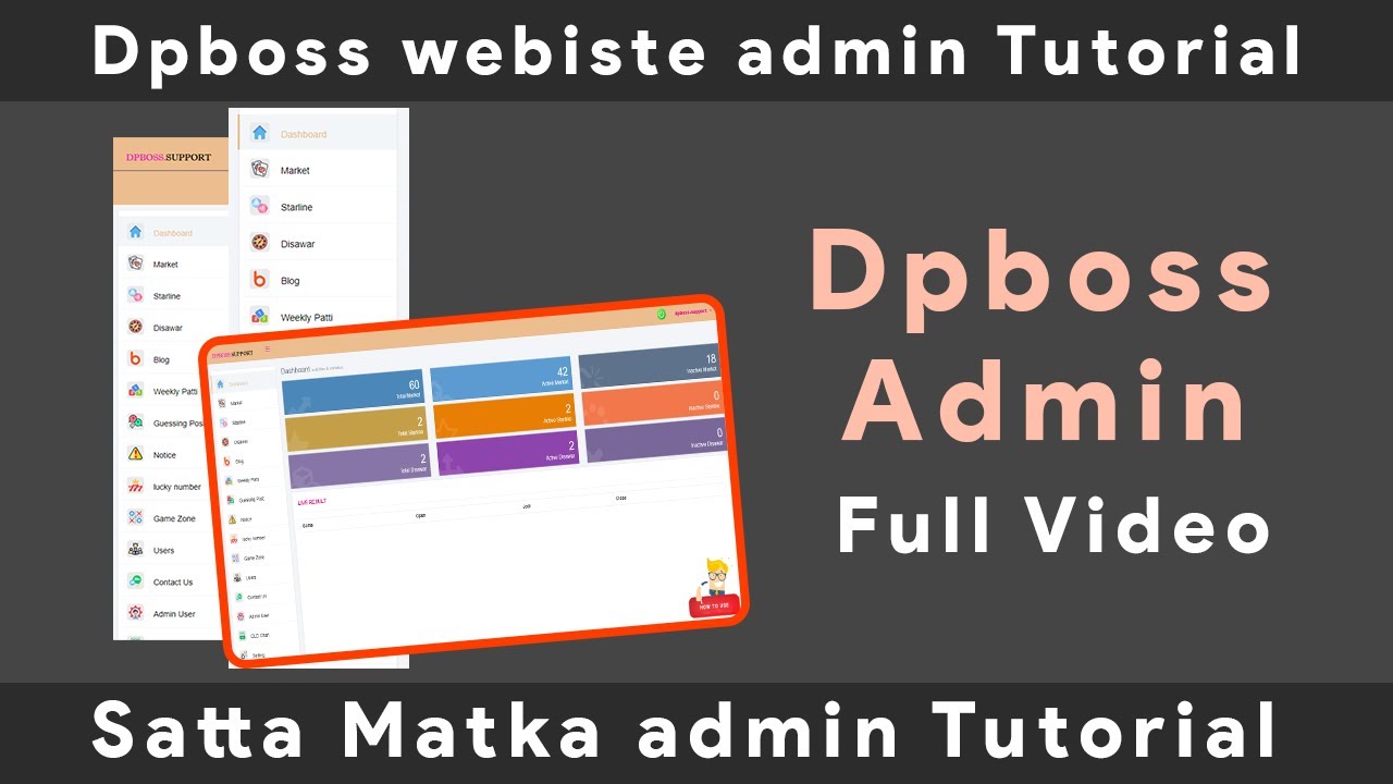 Dpboss Admin Full Updated Tutorial 2024 | Satta Matka Admin Dashboard Guide - YouTube