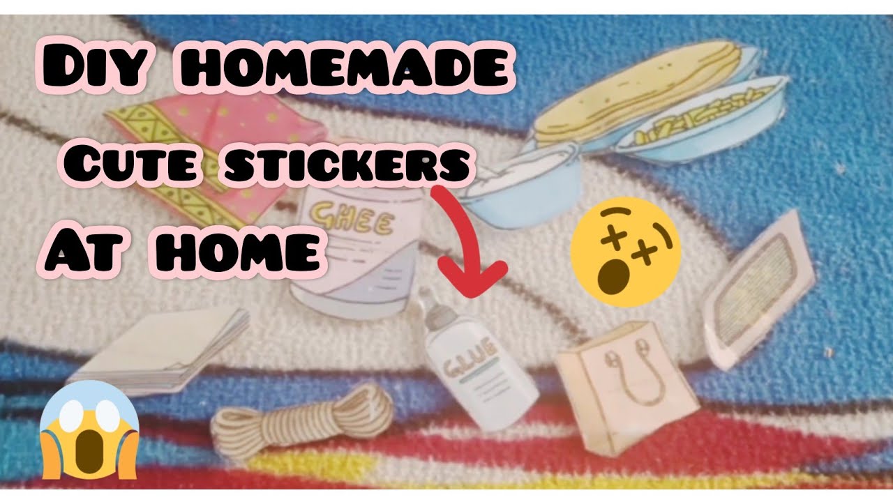 how to make stickers at home # homemade stickers at home # diy # craft ...