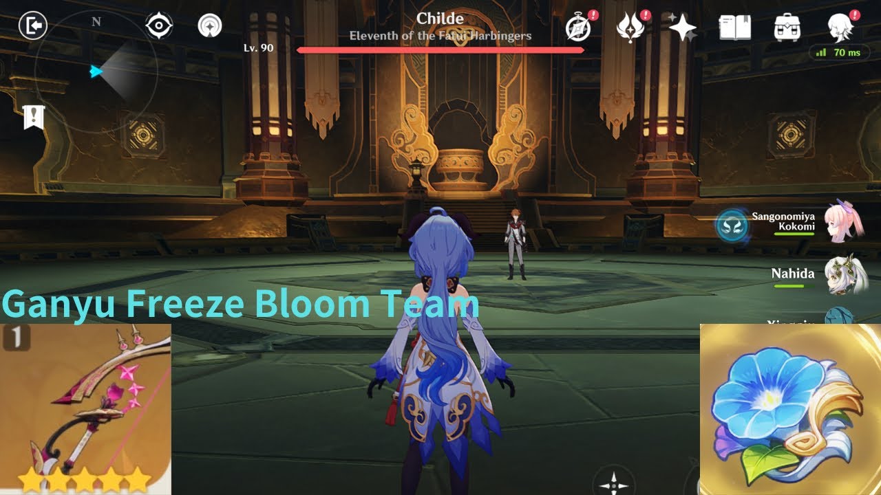 Lvl 90 Ganyu Freeze Bloom Team vs Lvl 90 Childe | Genshin Impact - YouTube