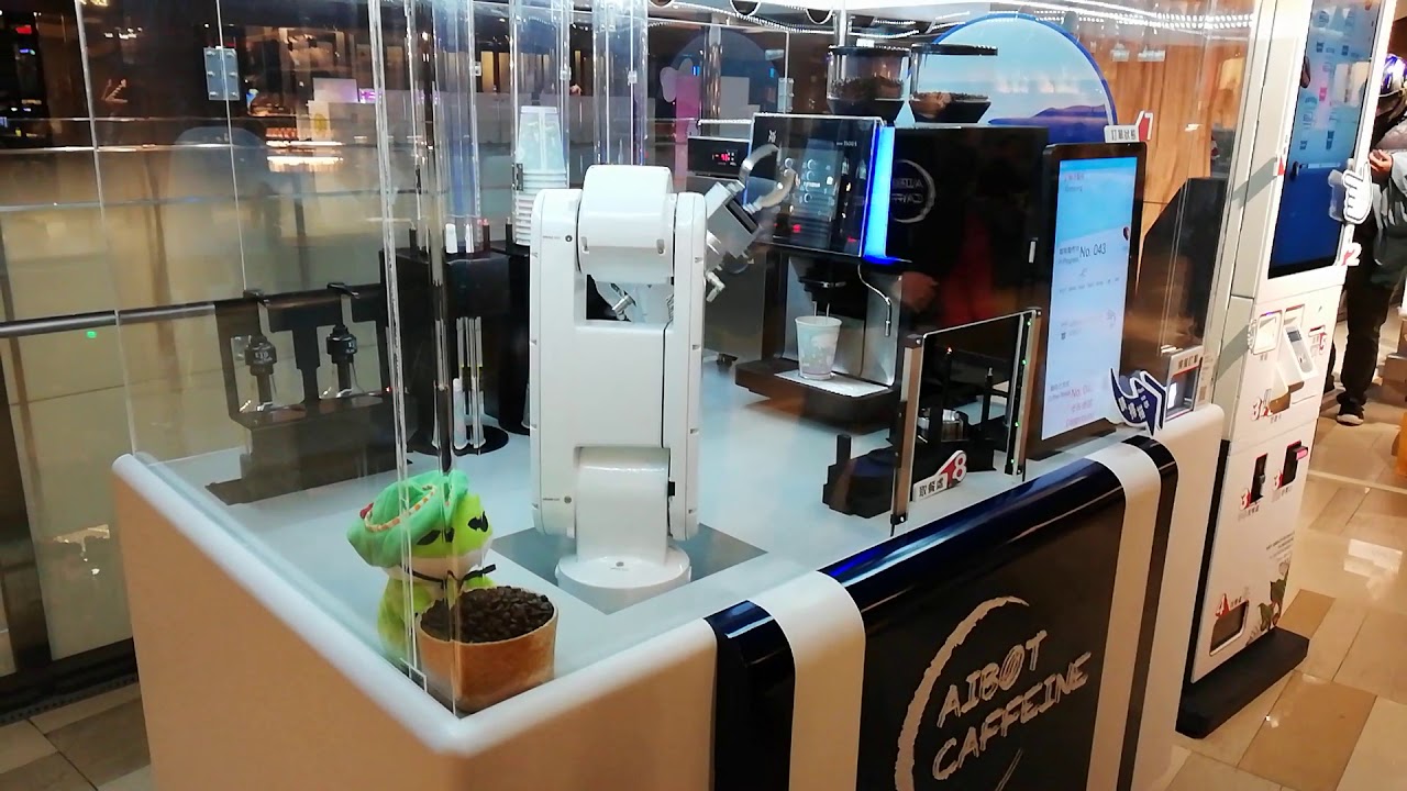 Robotic coffee vending machine - YouTube