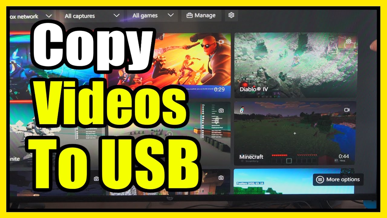How to Copy Video Clips to a USB Device on Xbox Series X (Settings ...